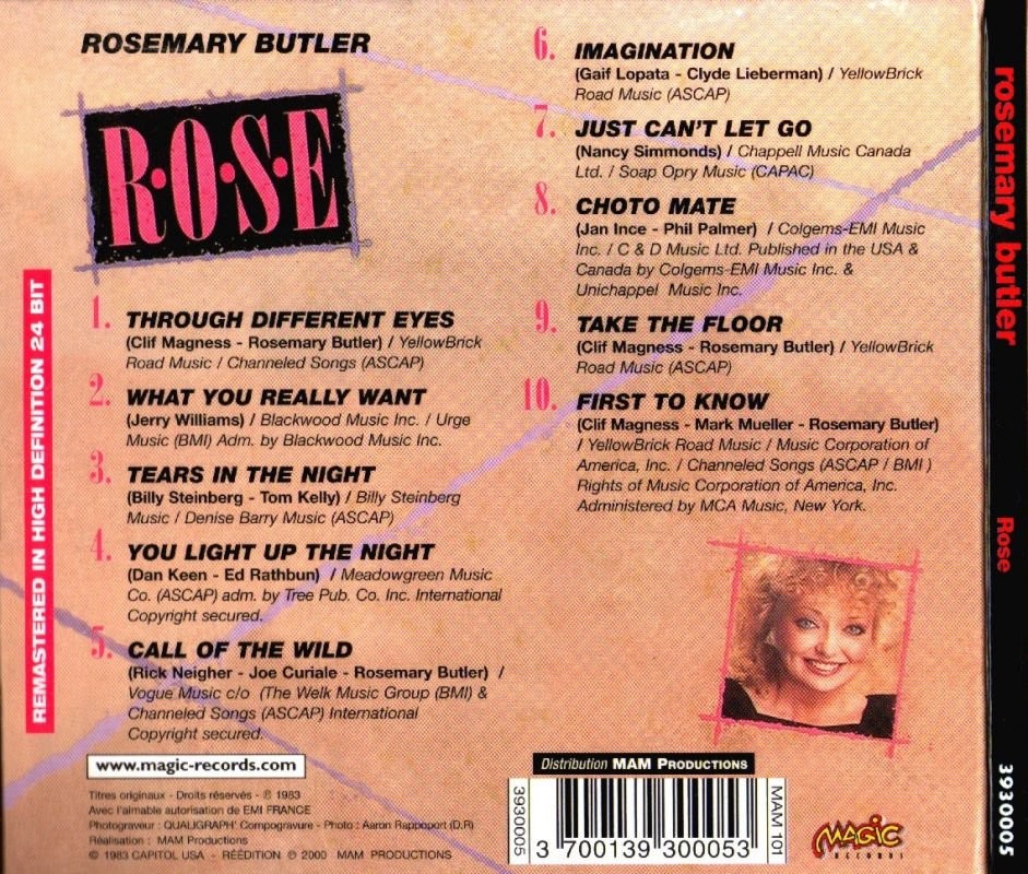 AOR Night Drive: Rosemary Butler - Rose (1983)